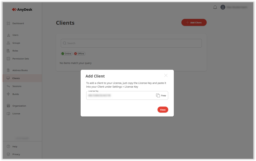 Manage AnyDesk clients